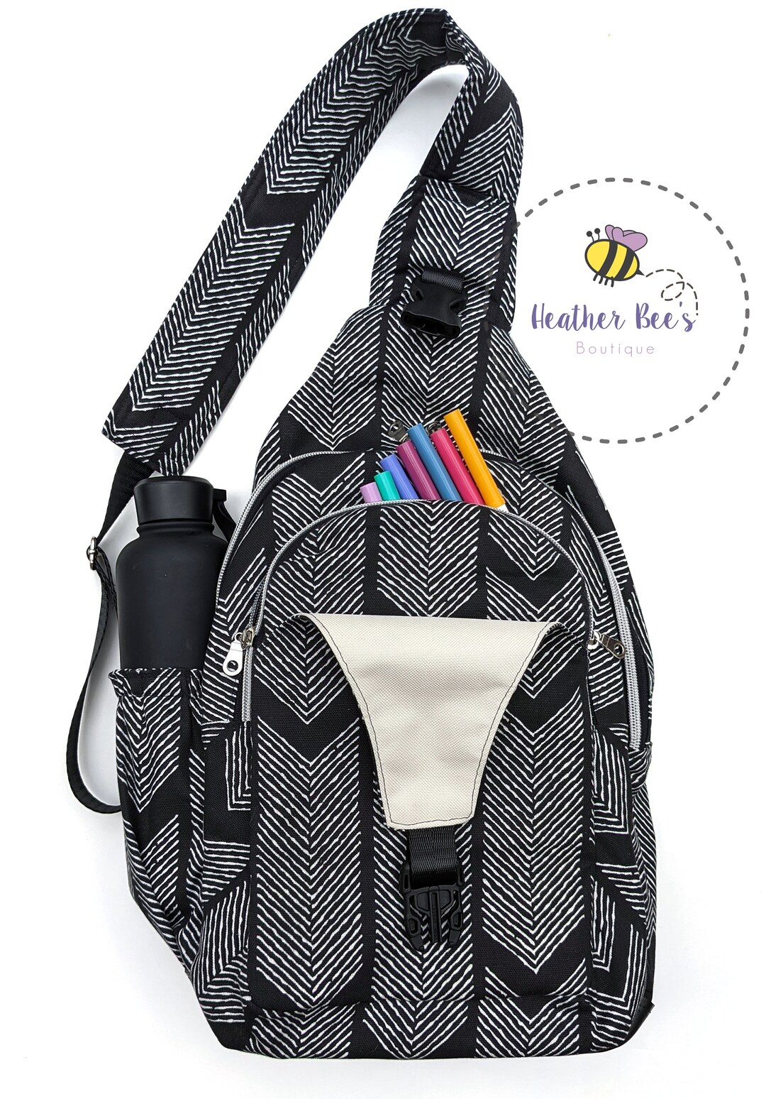 Wayfarer 2.0 (style 2) - Large Unisex Sling Backpack - A Quaint Stitch ...