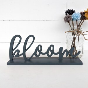 Bloom Sign, Free-standing Bloom Cutout, 1/2" Thick Wooden Letters Bloom ...