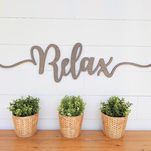 Relax Sign - Etsy