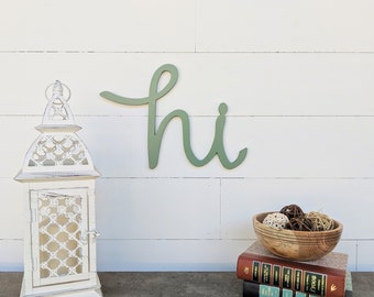 Hi Wall Sign | Etsy