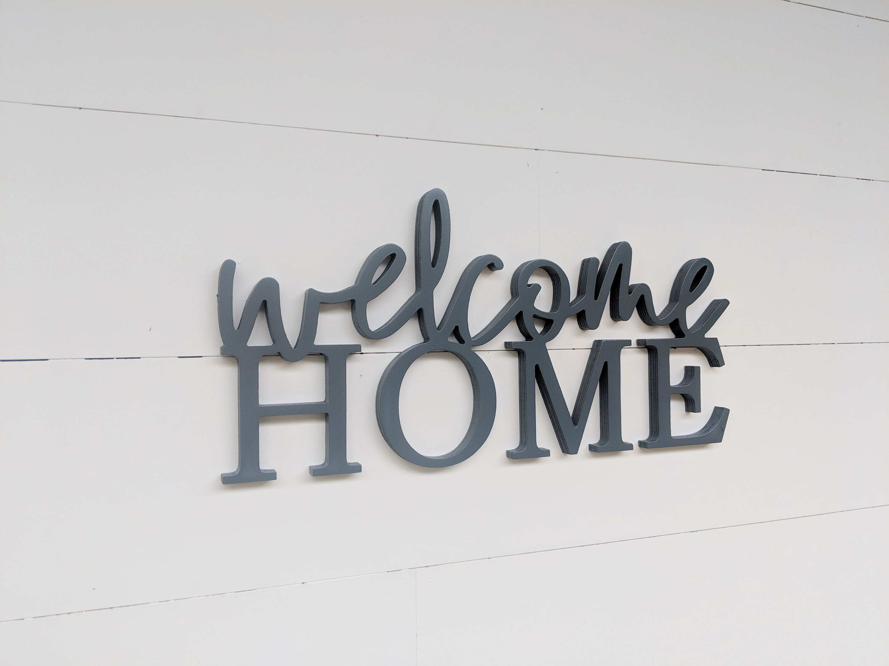 Welcome Home Sign 1/2 Thick Wood Welcome Home Word Cut - Etsy