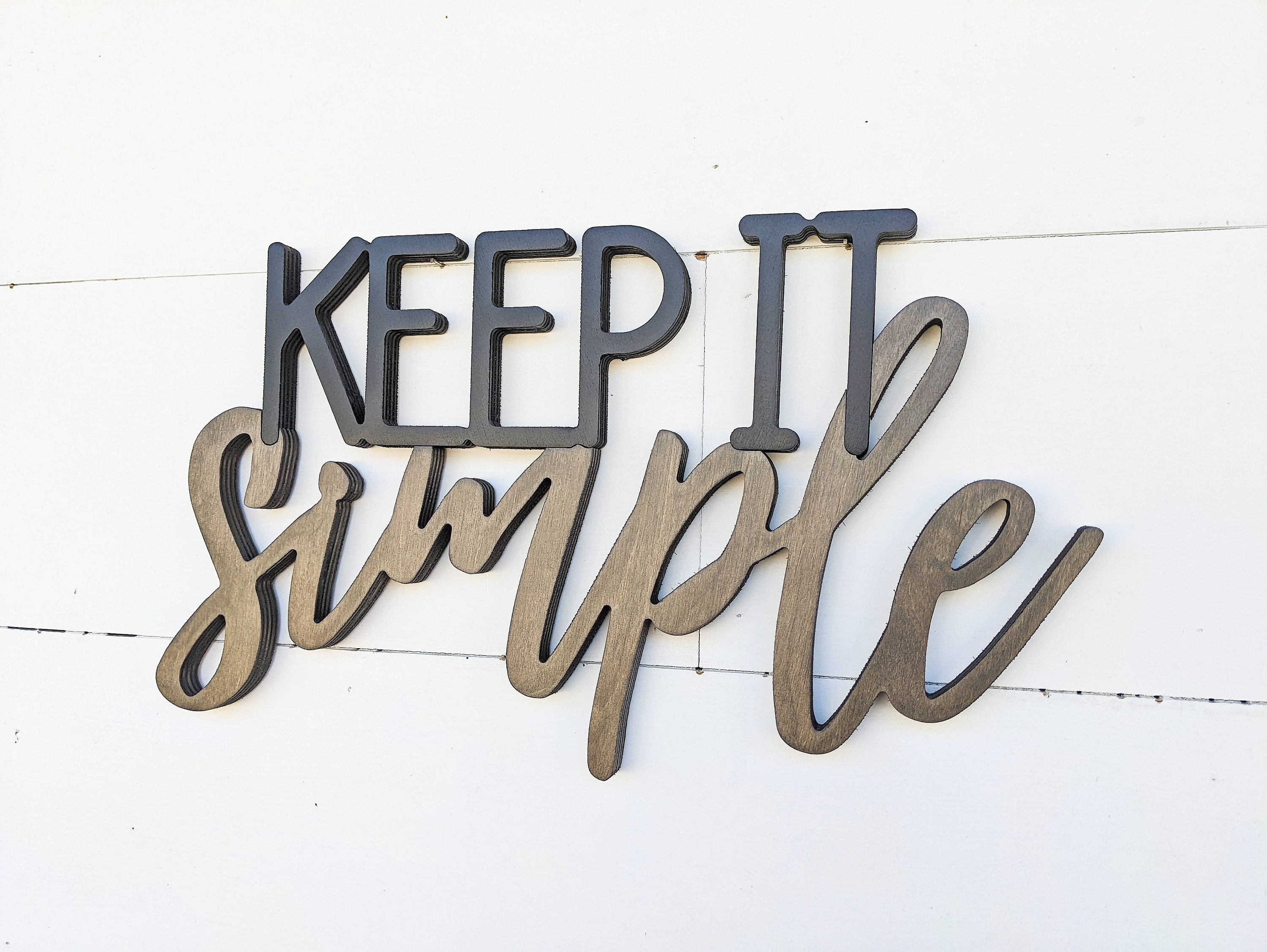 Keep It Simple Sign Keep It Simple Word Cutout 1/2 | Etsy