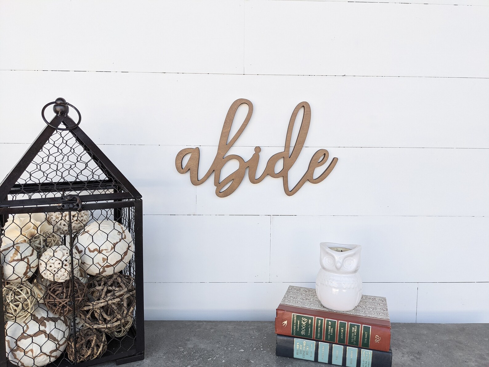 Abide Sign Abide word cutout 1/2 thick wooden letters | Etsy