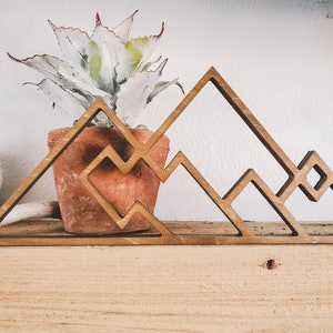 Geometric Mountains Wall Hanging | Geometric Woodland Theme Mountain ...