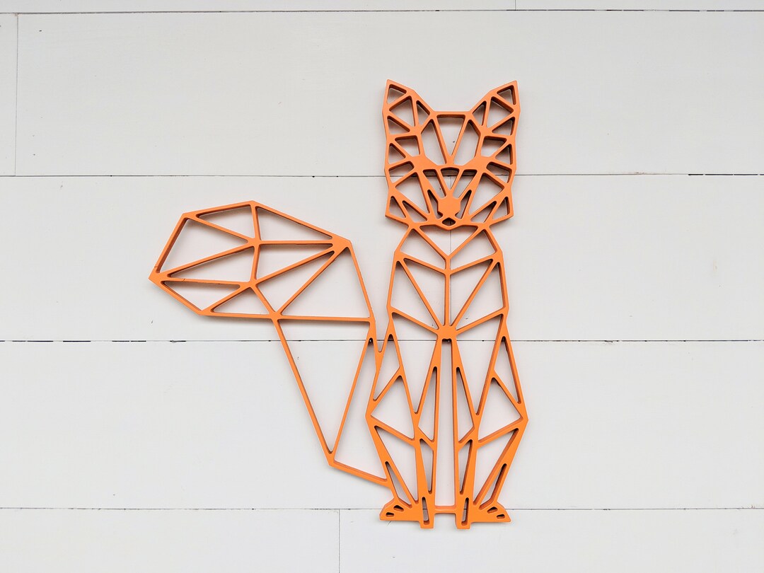 Geometric Fox Wall Hanging | Geometric Woodland Wall Decor | Kids ...