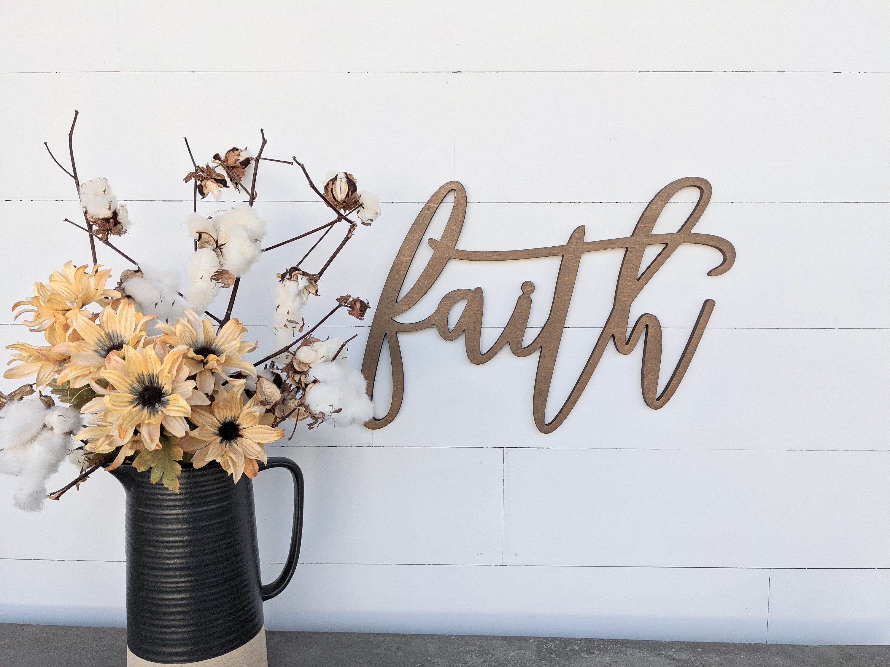 Faith Sign Faith Word Cutout 1/2 Thick Wooden Letters | Etsy