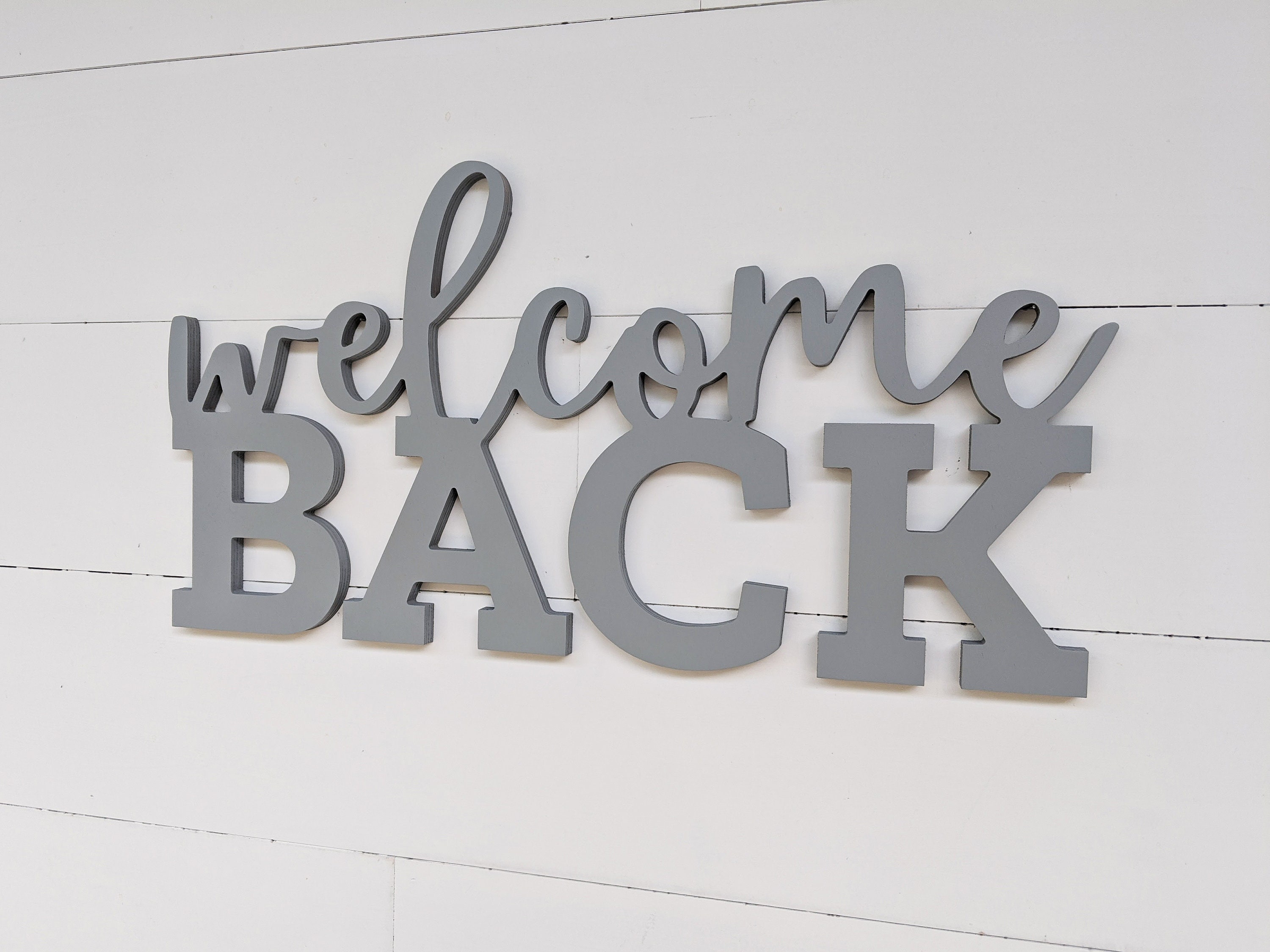 Welcome Back Sign Home Decor Welcome Back Wall Art - Etsy