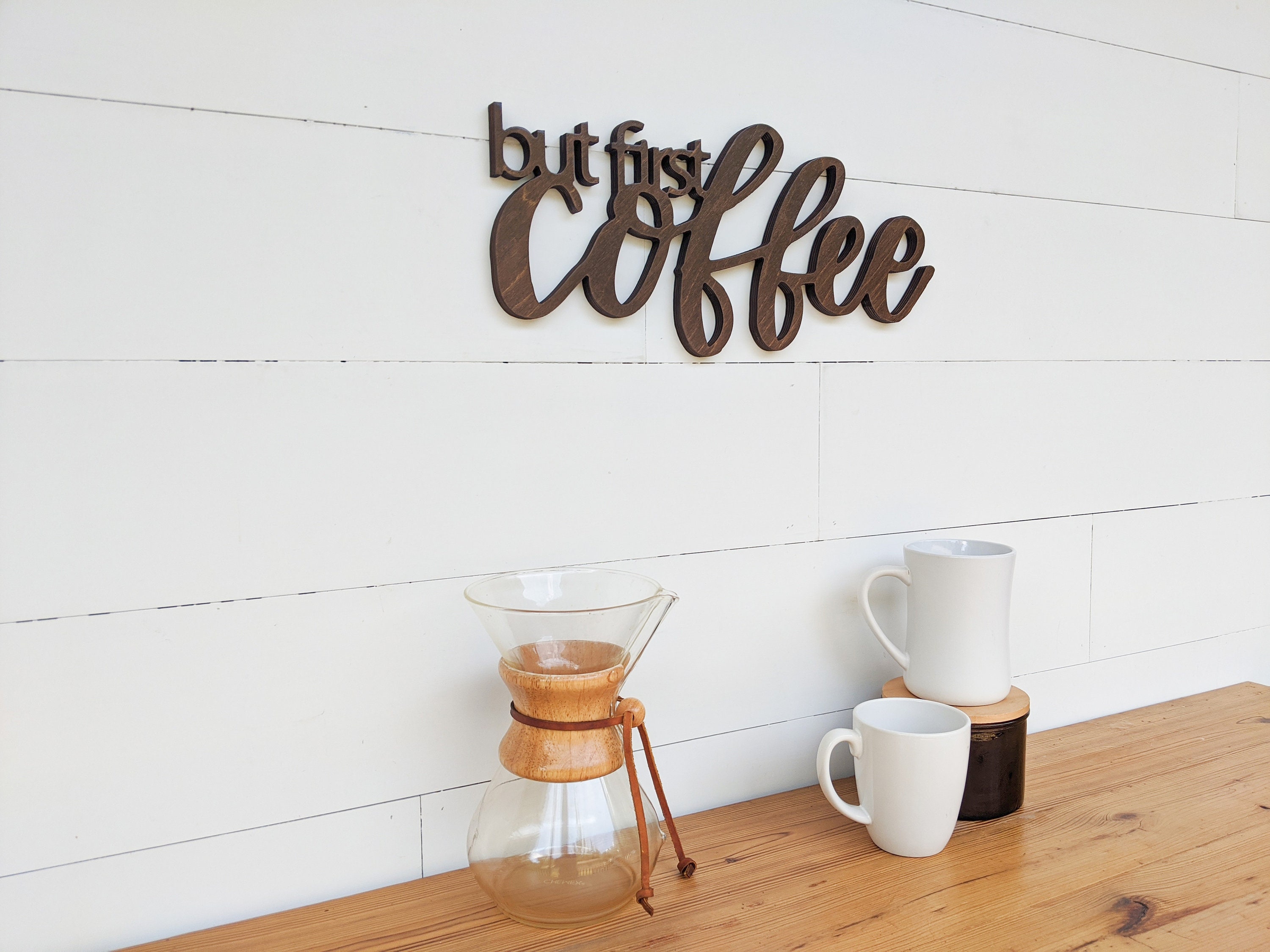 But First Coffee Sign Wooden Coffee Sign Coffee Phrase | Etsy