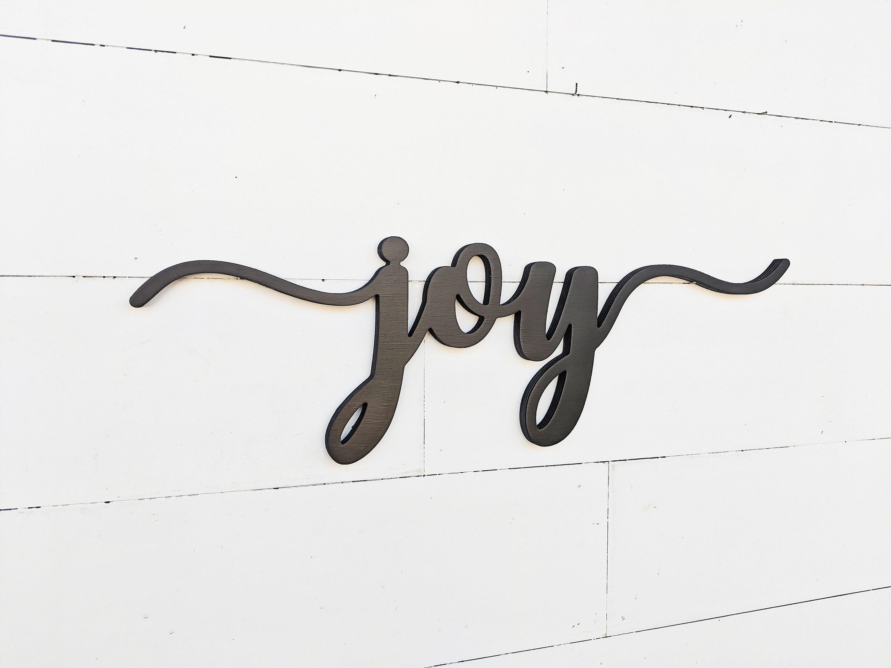 Joy Wood Cutout Joy Sign Wood Joy Sign | Etsy
