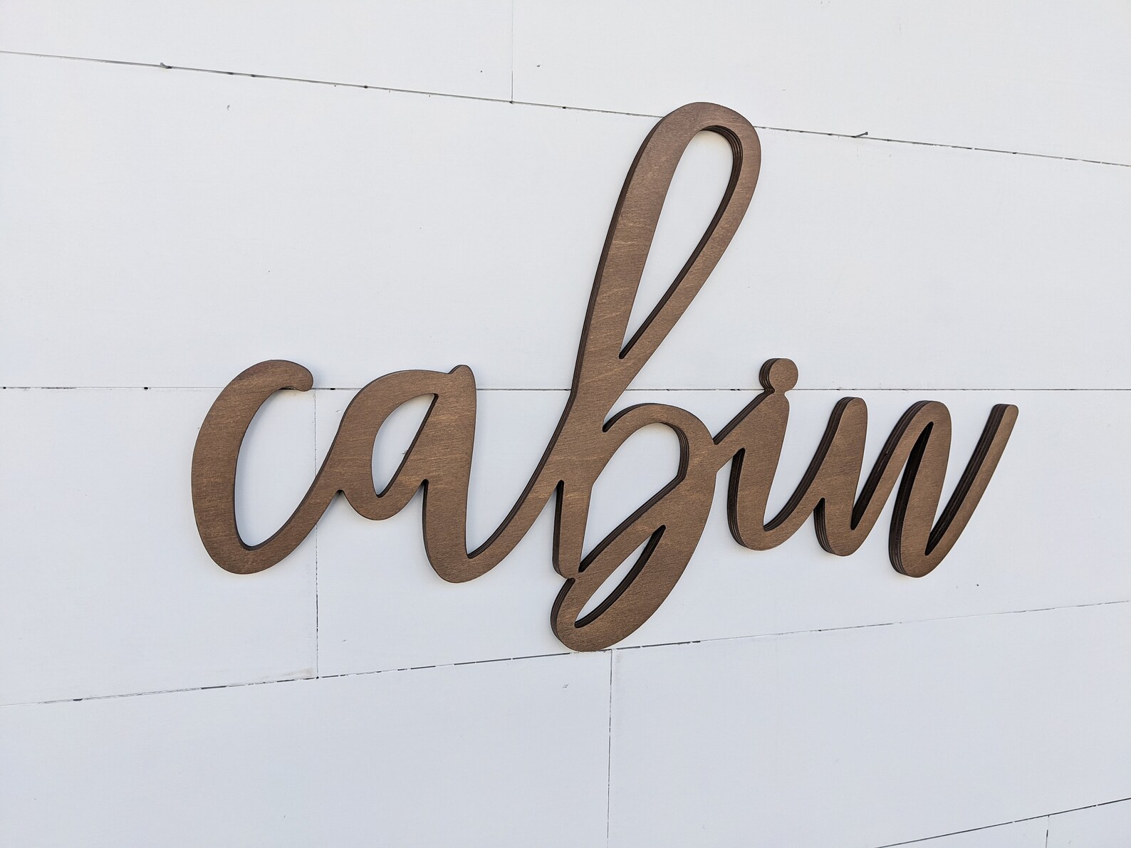 Cabin Sign Cabin Word Cutout 1/2 Thick Wooden Letters | Etsy