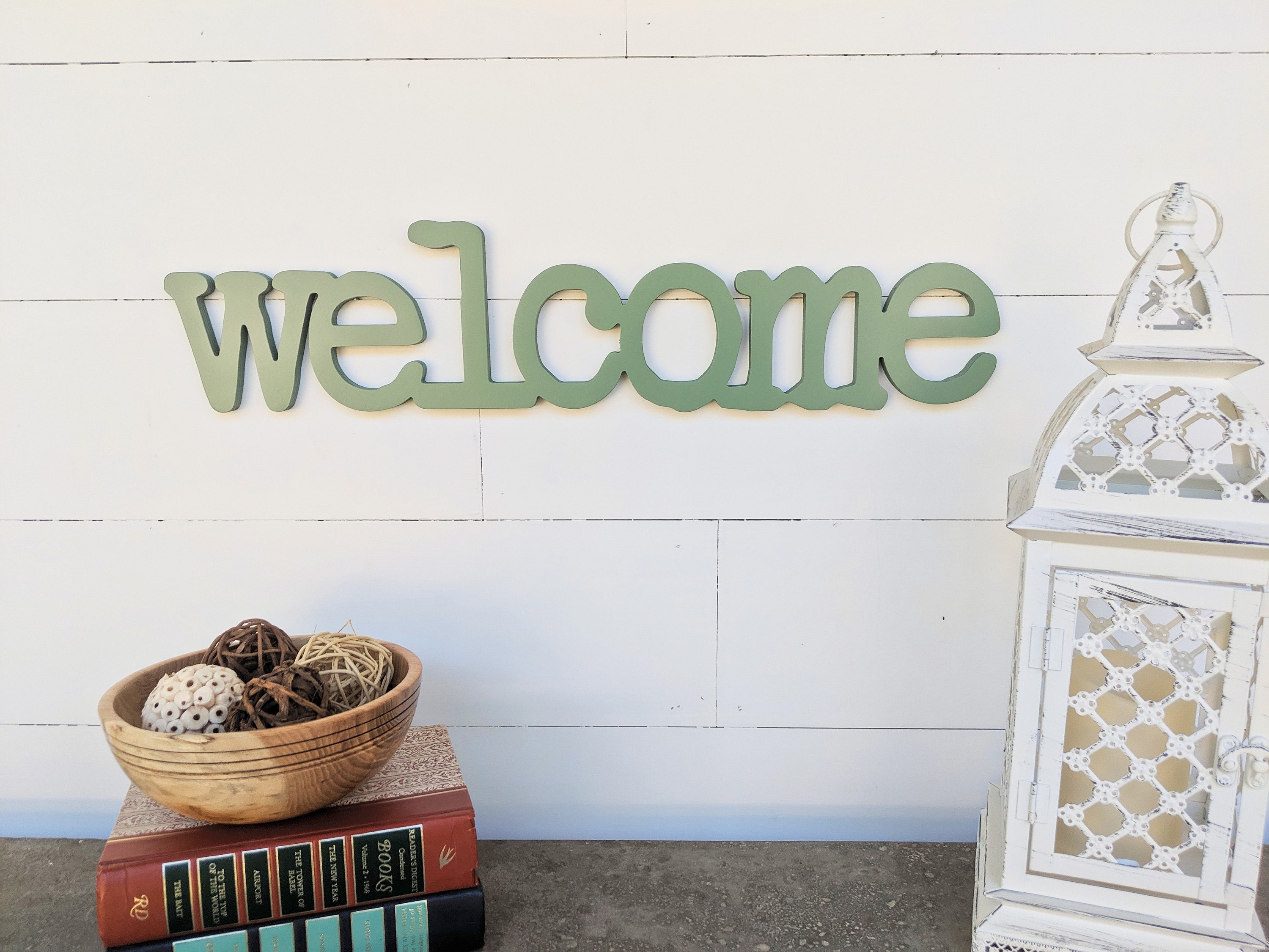 Welcome Sign Welcome Wood Sign Welcome Cutout 1/2 - Etsy