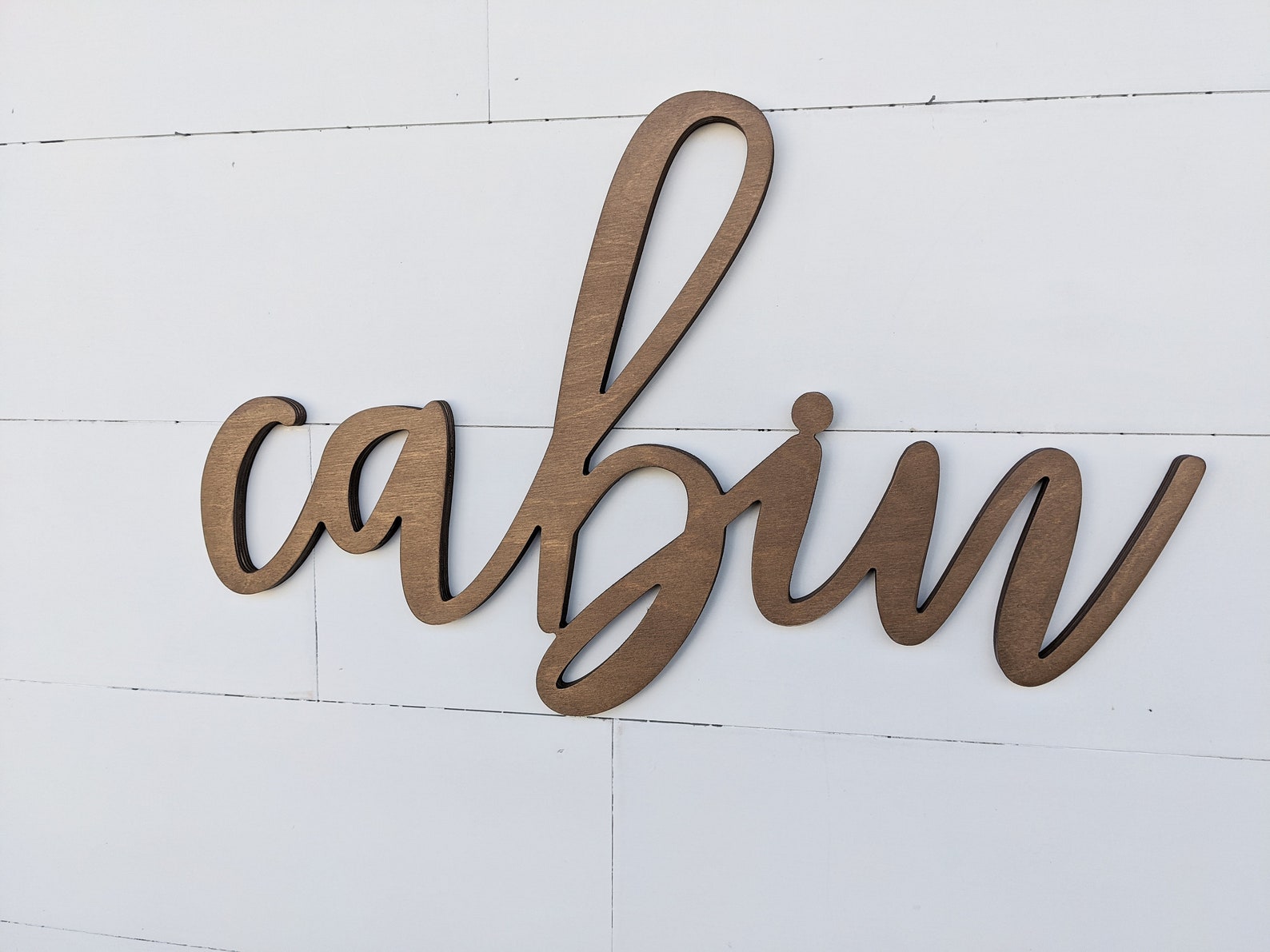 Cabin Sign Cabin Word Cutout 1/2 Thick Wooden Letters | Etsy
