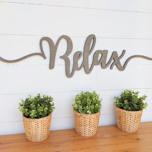 Relax Wood Cutout | Relax Sign | Relax Wall Sign | Relax Decor - Etsy