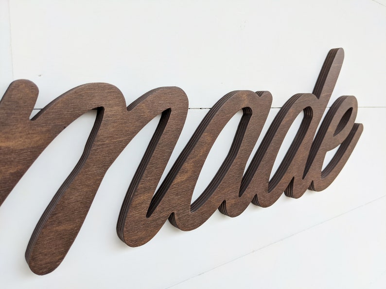 Homemade Word cut out Wooden Sign Homemade Sign | Etsy