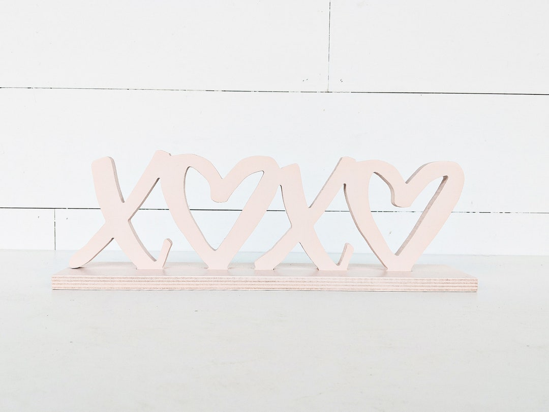 XOXO Free-standing Sign | Valentine's Decor | Wedding Decor | XOXO Word ...