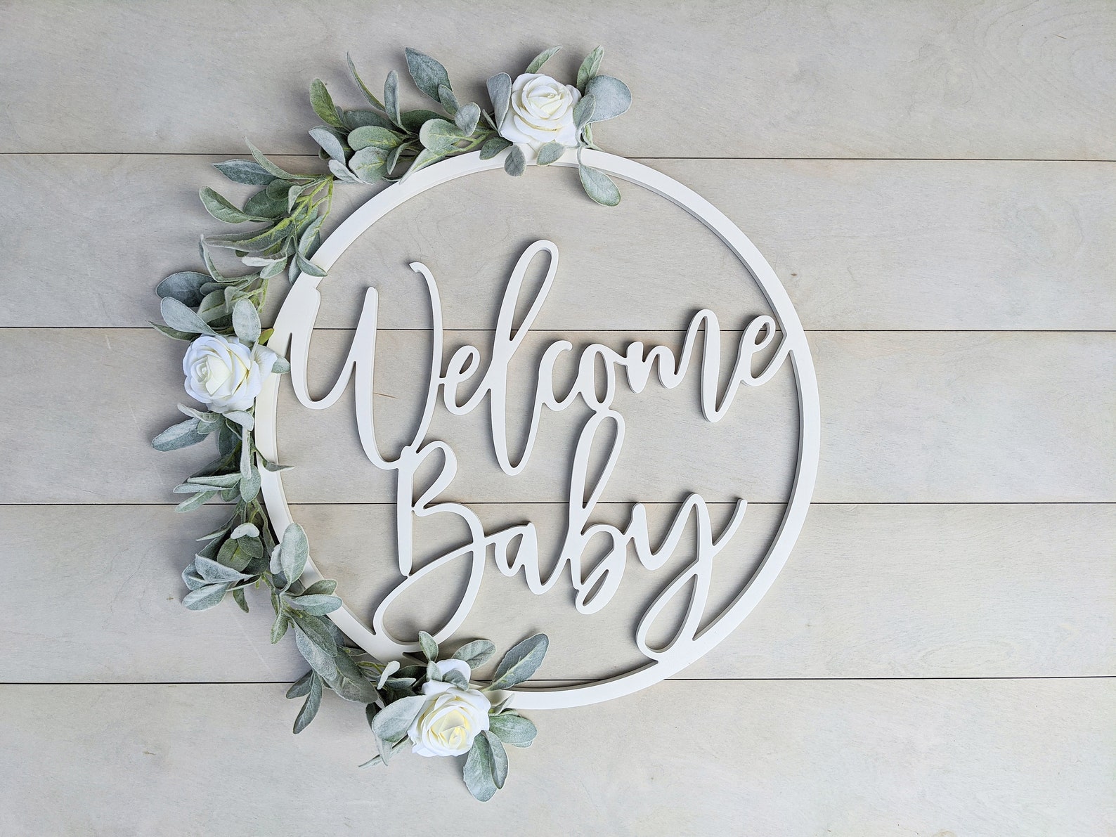 Welcome Baby Wooden Sign Baby Announcement Sign Hospital - Etsy