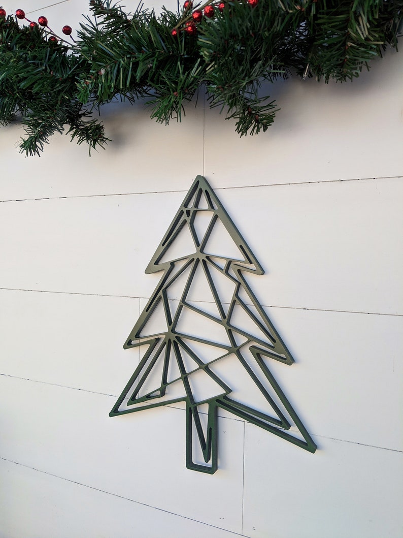 Geometric Christmas Tree Wall Hanging Geometric Christmas | Etsy