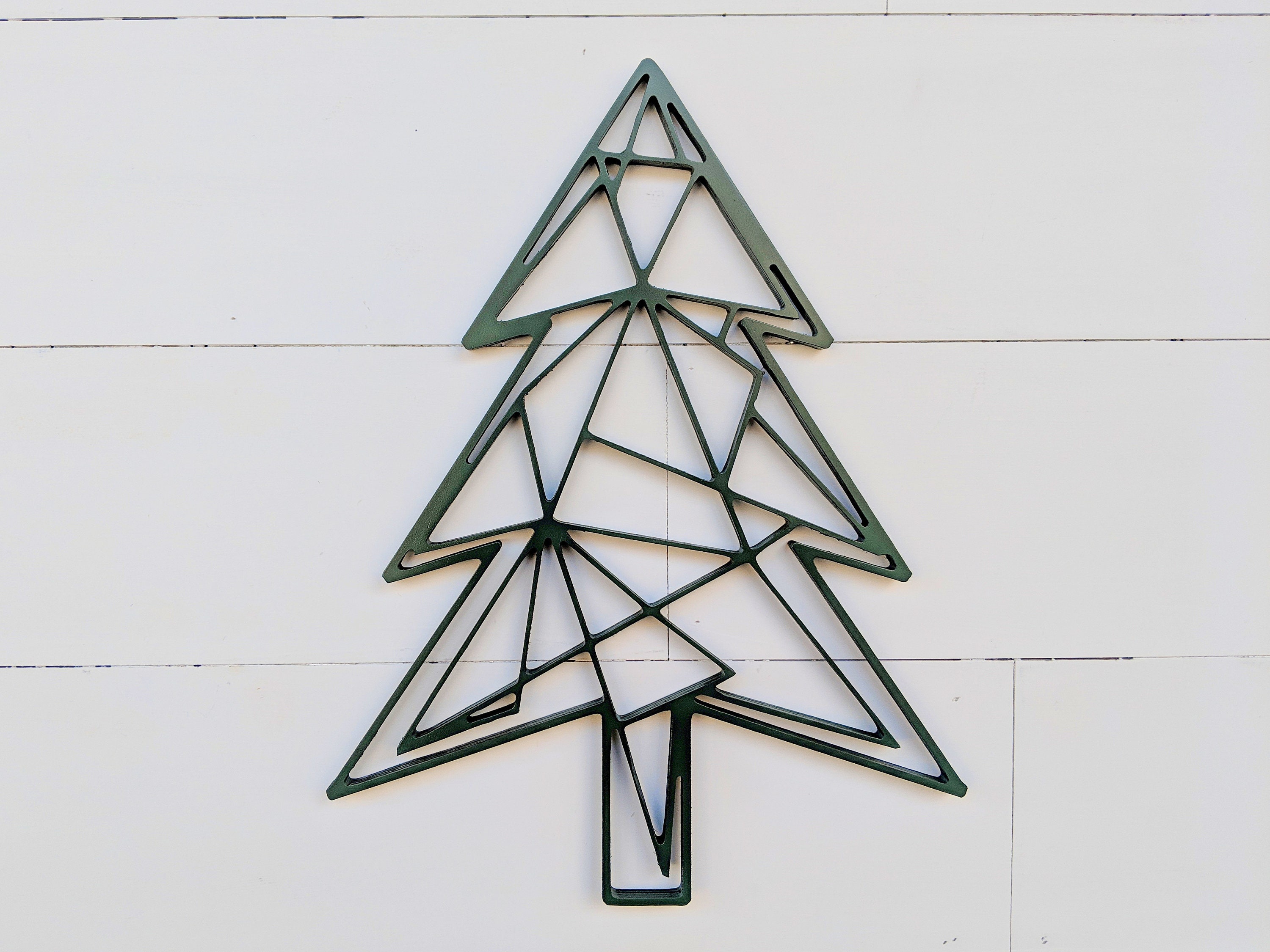 Geometric Christmas Tree Wall Hanging Geometric Christmas | Etsy