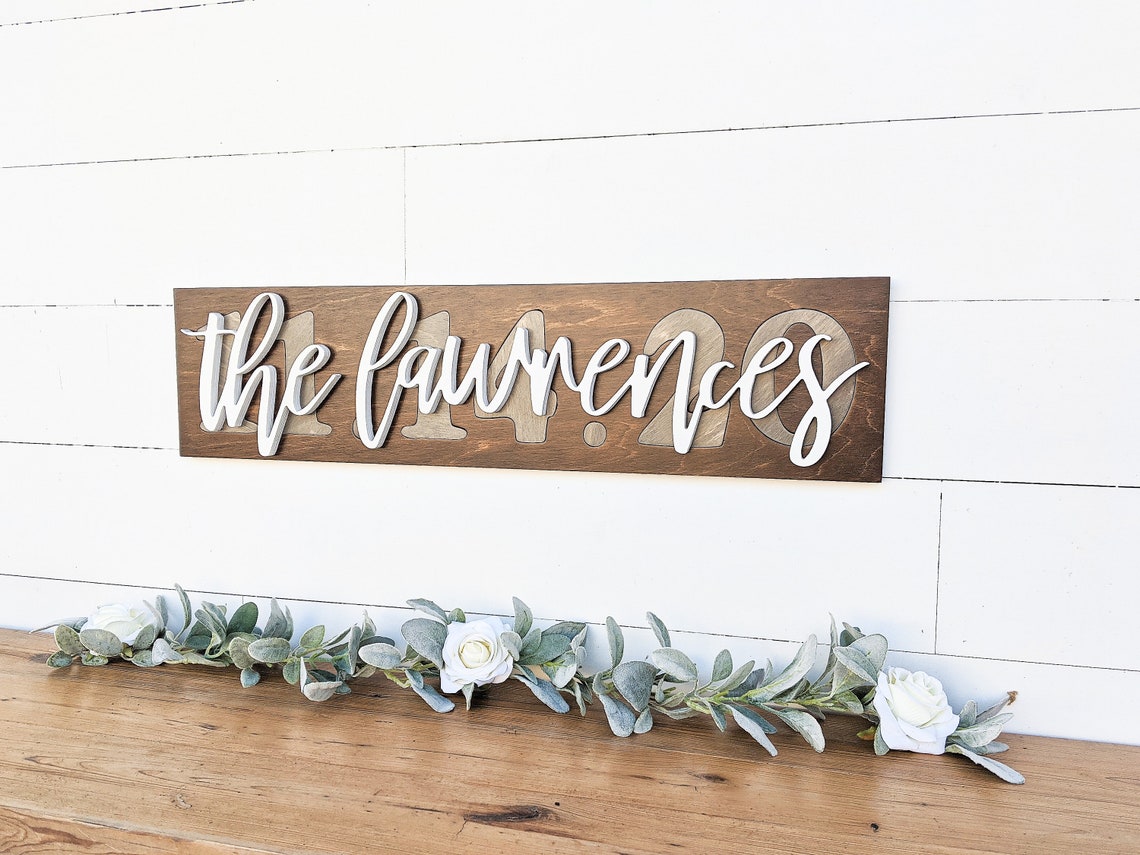 Wedding Date Sign | Last Name Sign | Wedding Sign | Wedding Decor ...