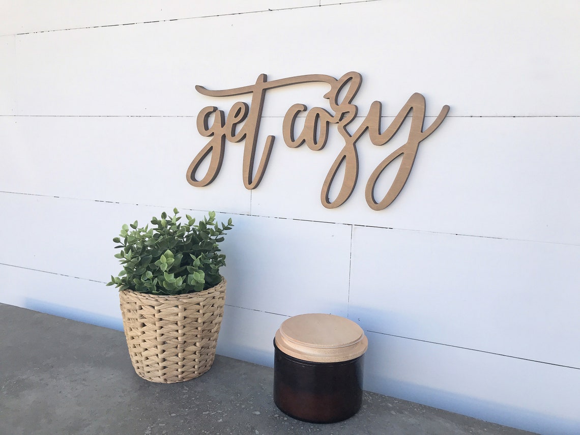 Get Cozy Word Cutout Get Cozy Wooden Letters Get Cozy Sign - Etsy