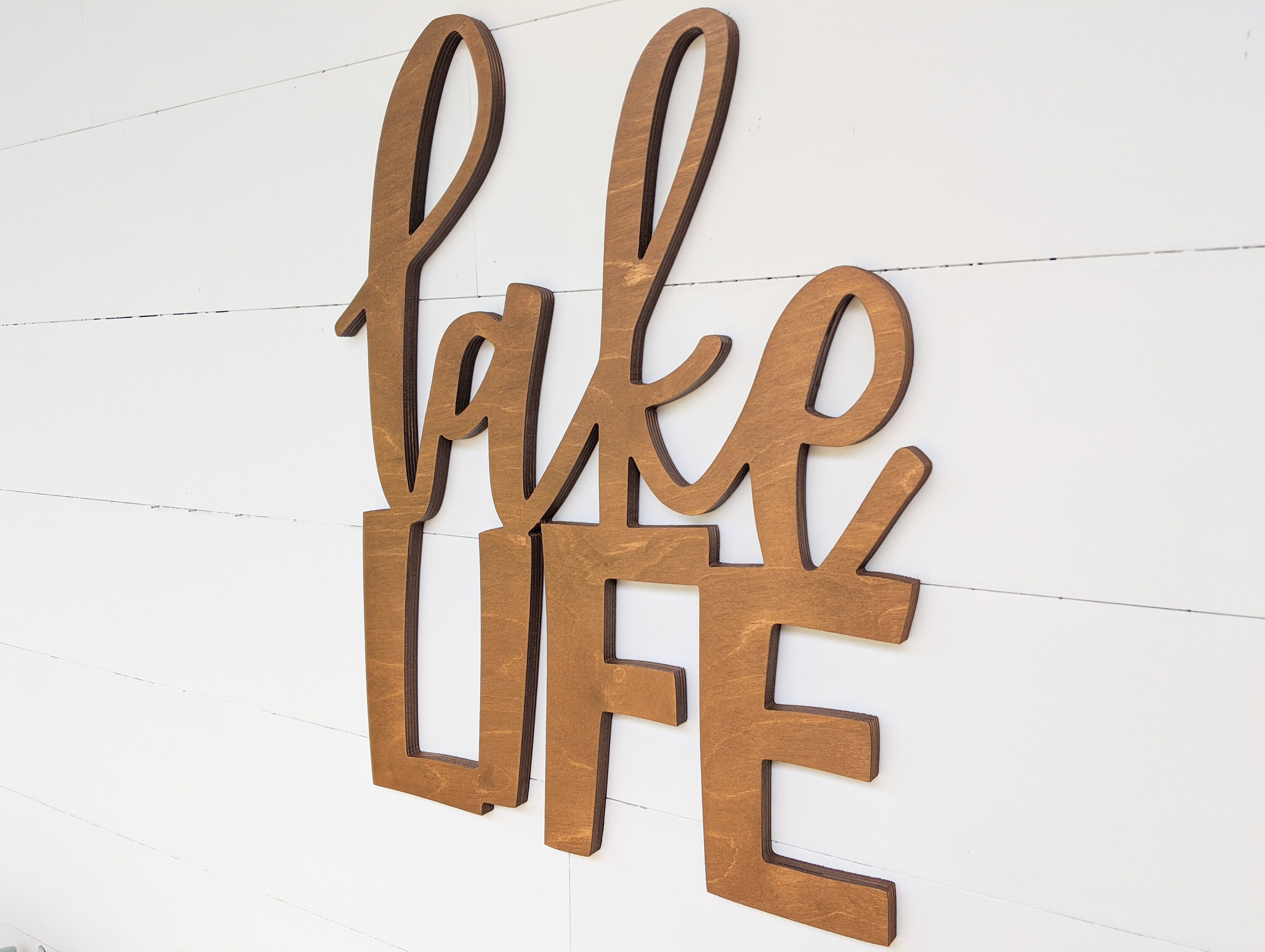 Lake Life Sign Wooden Lake Decor Lake Sign Lake Wall - Etsy