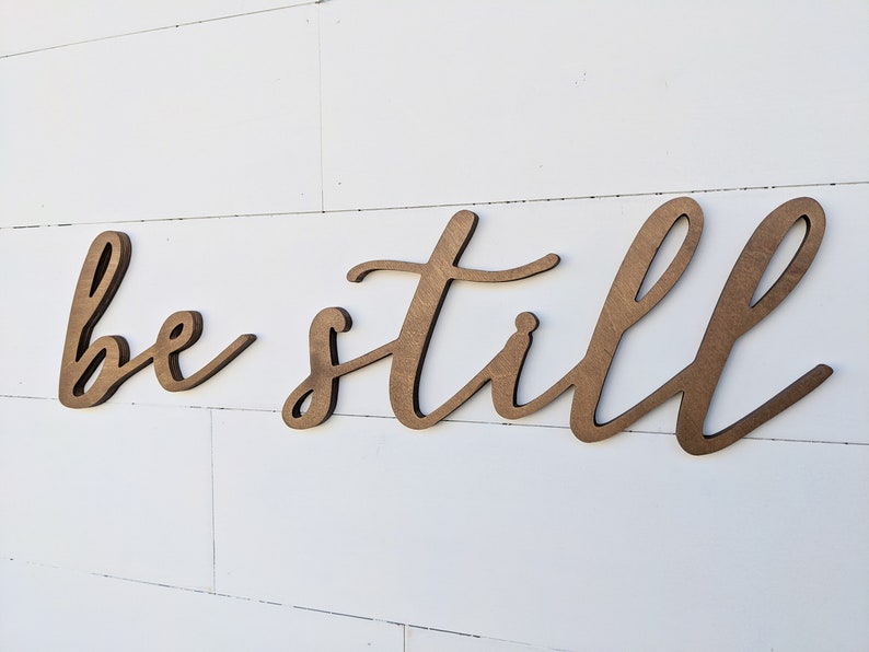 Be Still Word Cutout Be Still Wooden Letters Be Still - Etsy