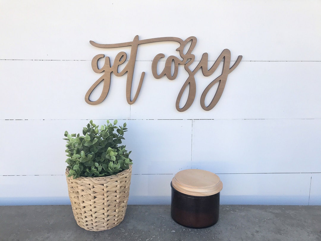 Get Cozy Word Cutout | Get Cozy Wooden Letters | Get Cozy Sign | 1/2 ...