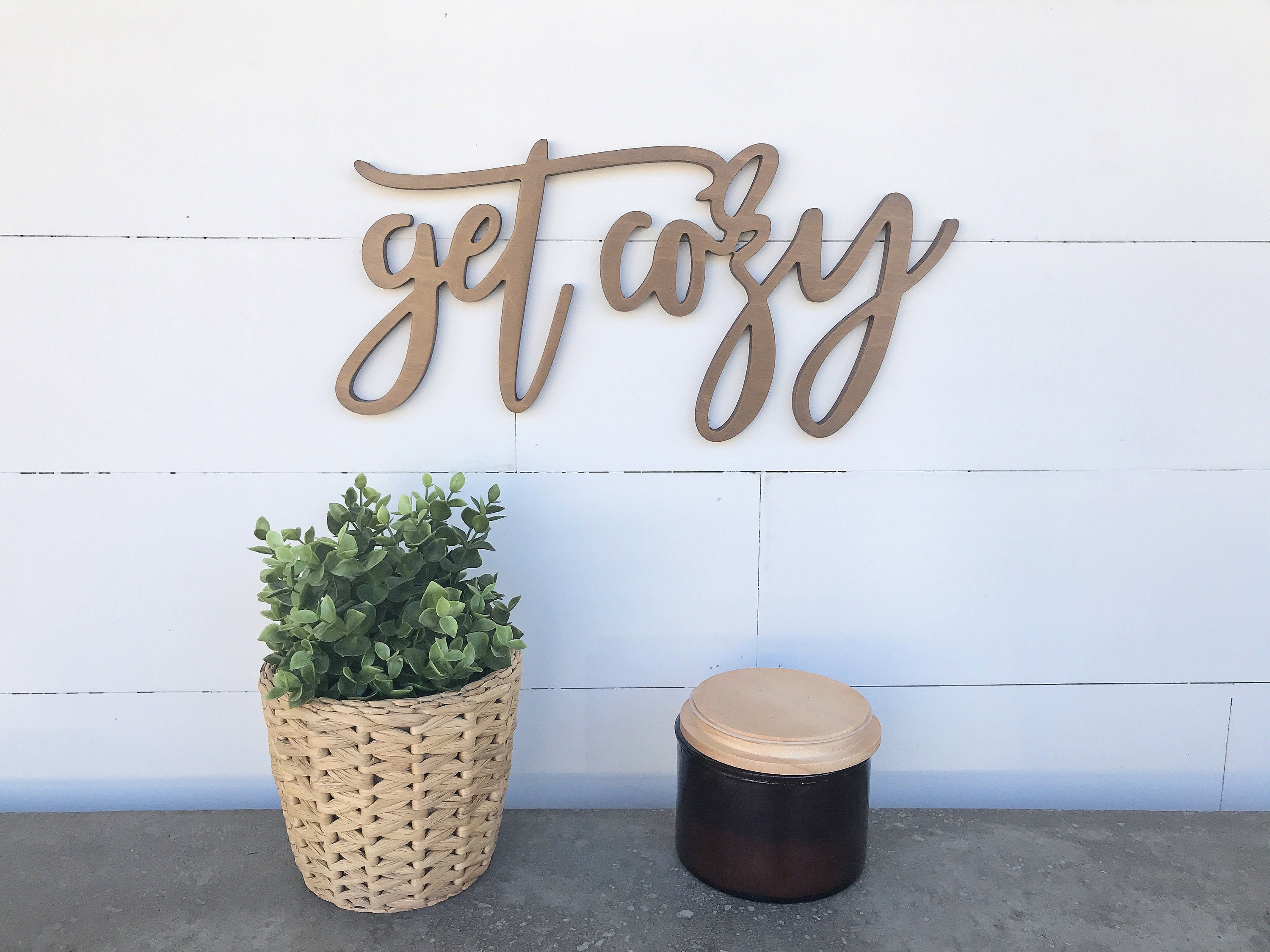 Get Cozy Word Cutout Get Cozy Wooden Letters Get Cozy Sign - Etsy