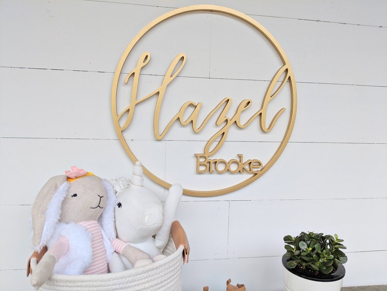 Wooden Nursery Name Sign Nursery Wall Art Custom Name Crib - Etsy