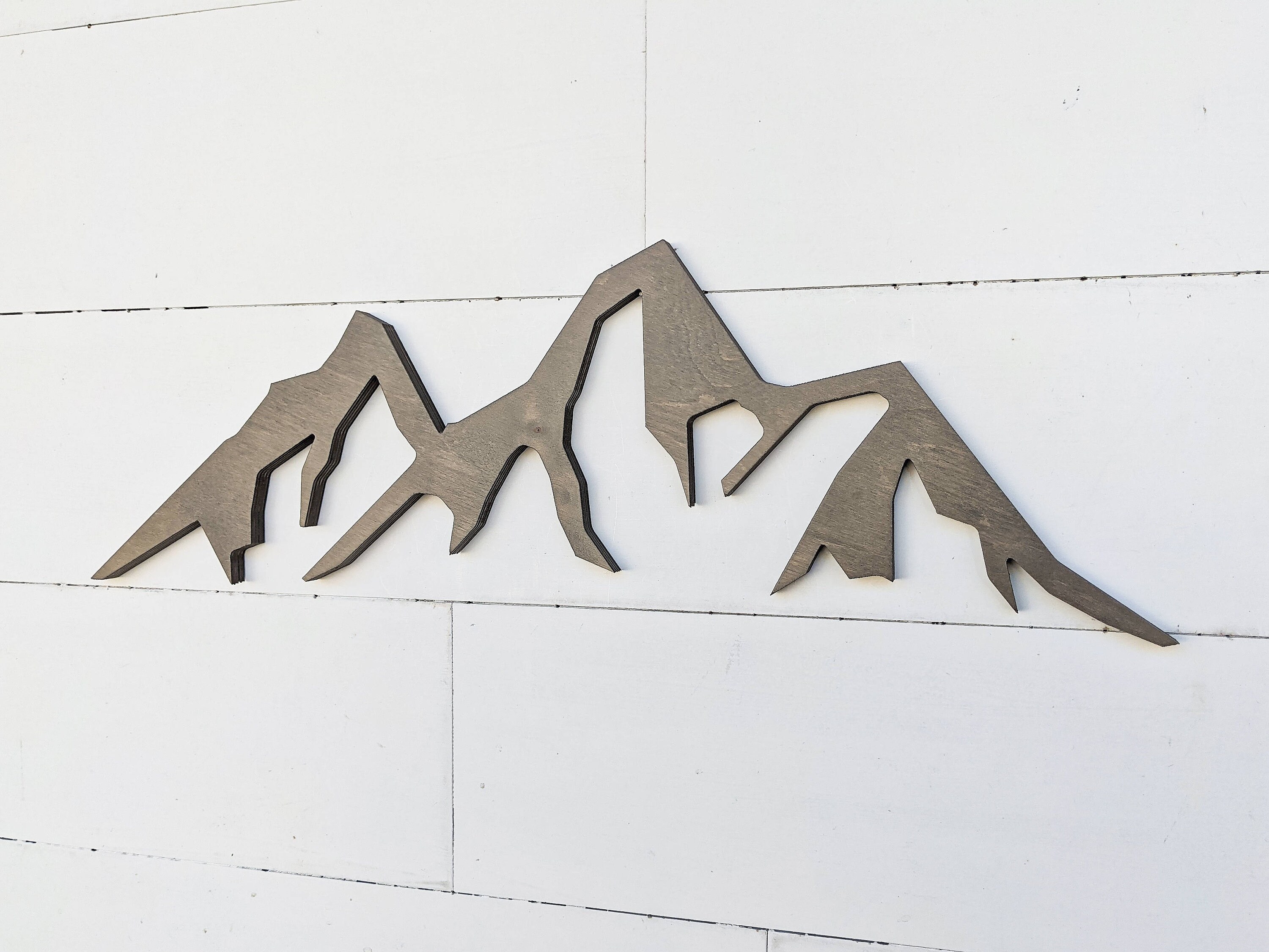 Shadow Peaks Mountains Wall Hanging Shaded Mountains - Etsy