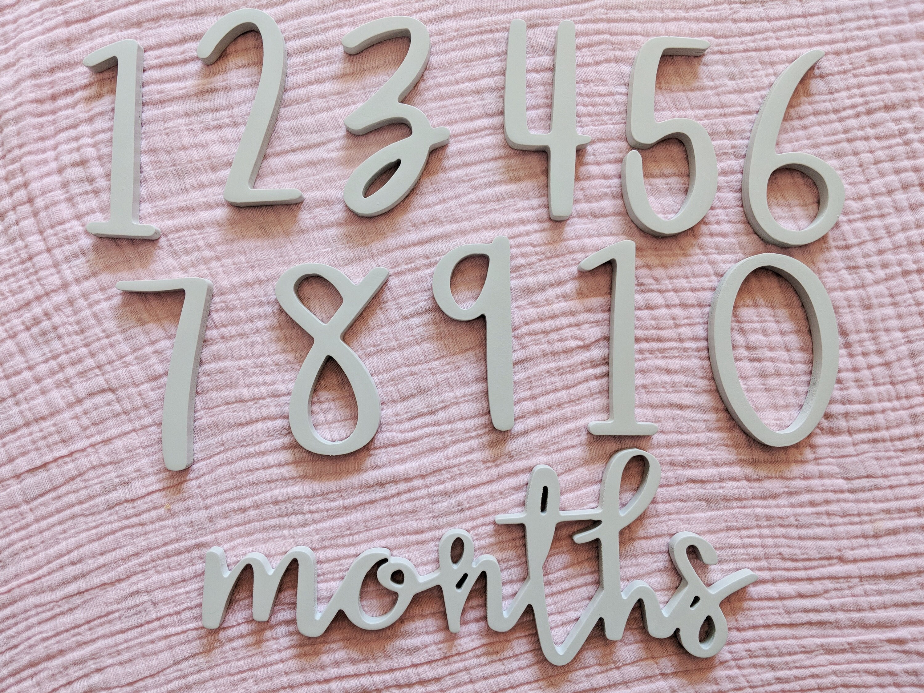 Baby Monthly Milestone Photo Prop Wooden Numbers Sign Baby - Etsy