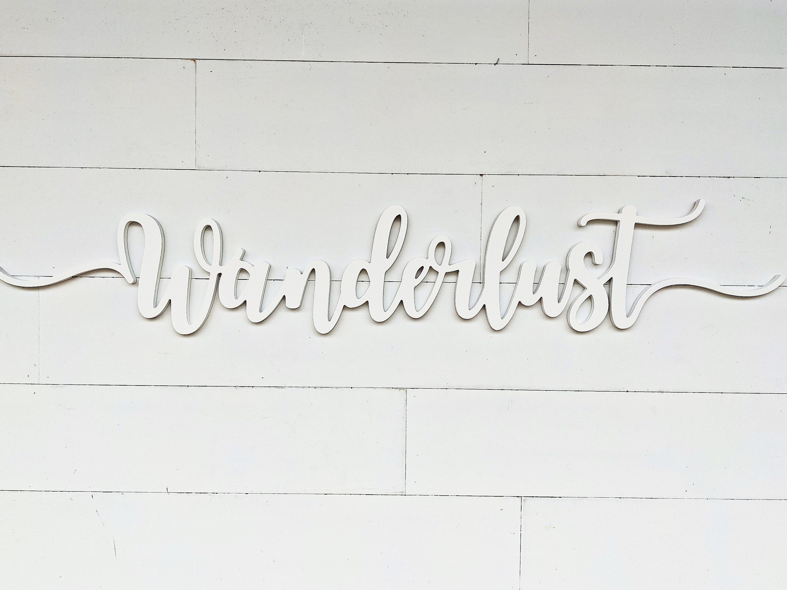 Wanderlust Sign Color Options Wanderlust Word Cutout Boho | Etsy