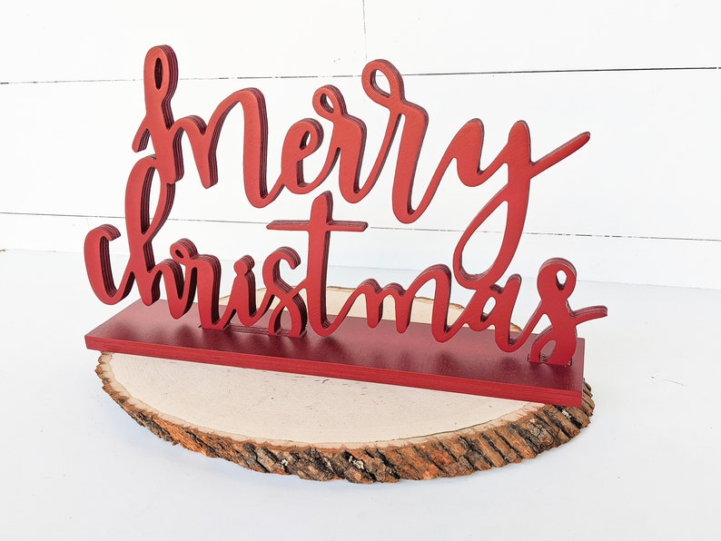 Merry Christmas Free-standing Sign Christmas Decor Merry - Etsy