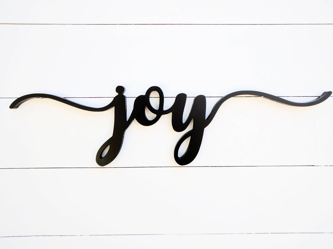 Joy Wood Cutout Joy Sign Wood Joy sign | Etsy