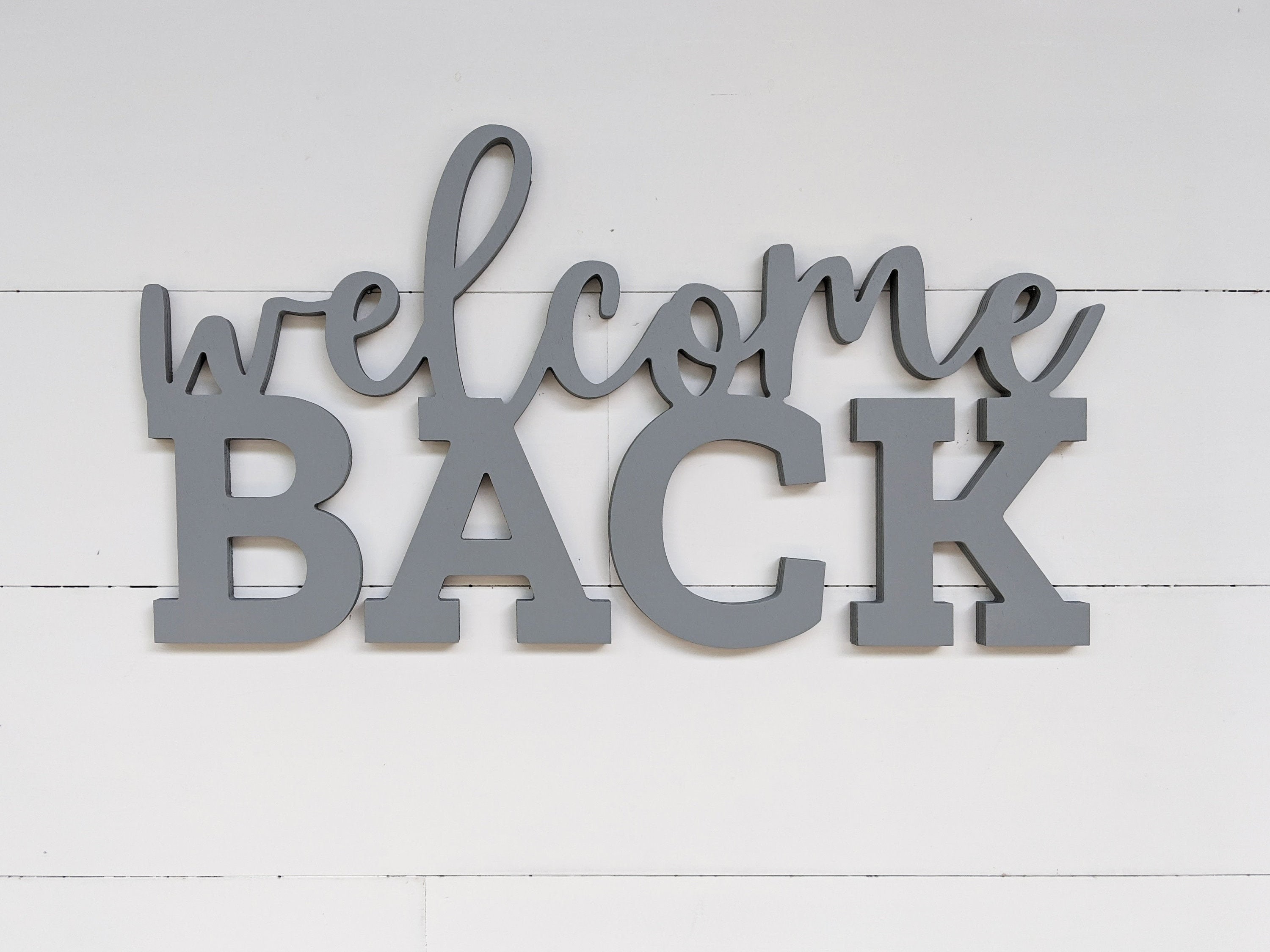 Welcome Back Sign Home Decor Welcome Back Wall Art - Etsy
