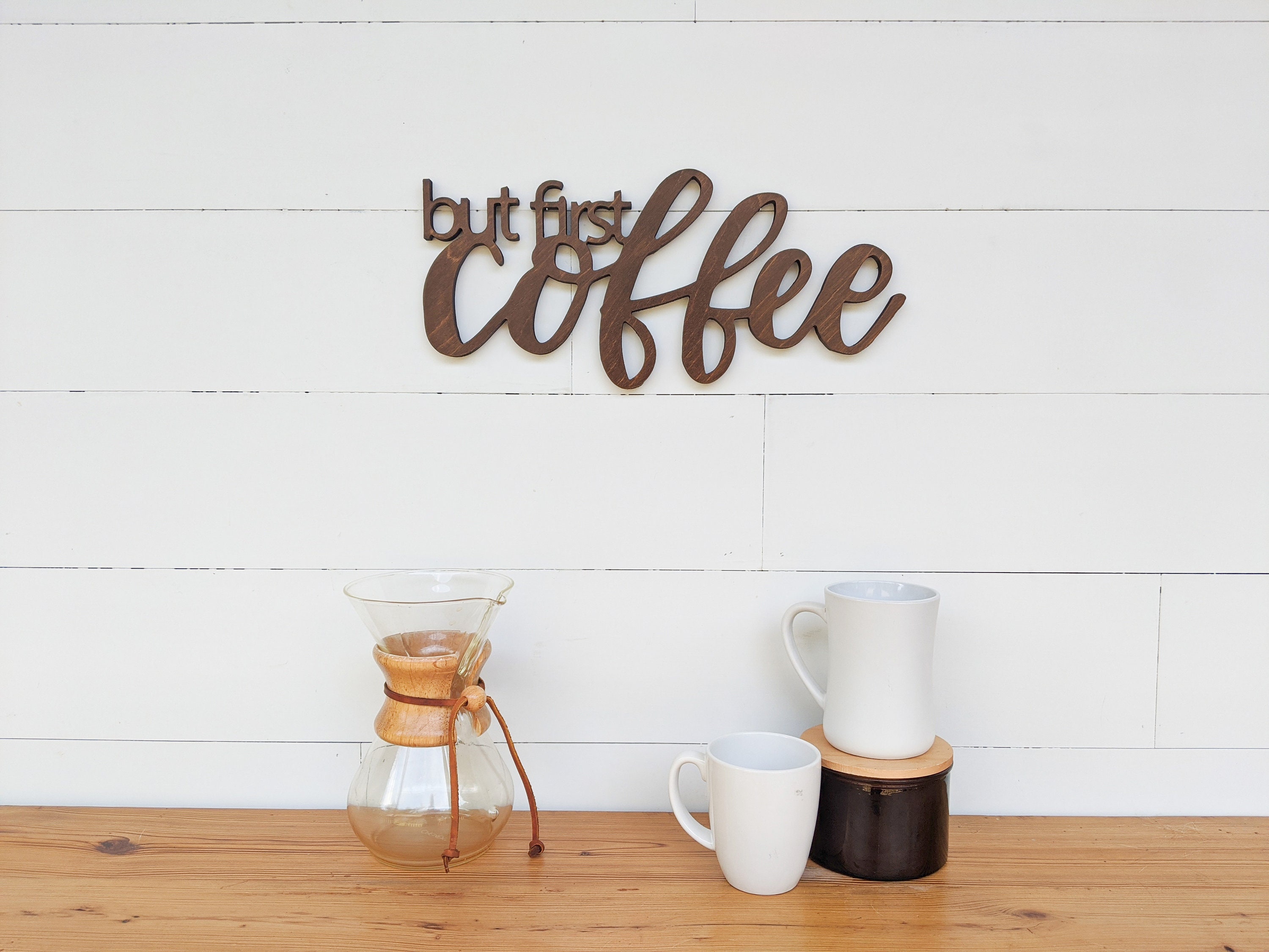 But First Coffee Sign Wooden Coffee Sign Coffee Phrase | Etsy