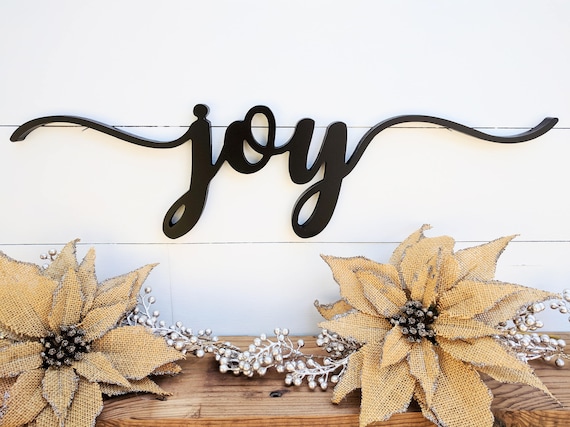 Joy Wood Cutout Joy Sign Wood Joy Sign | Etsy