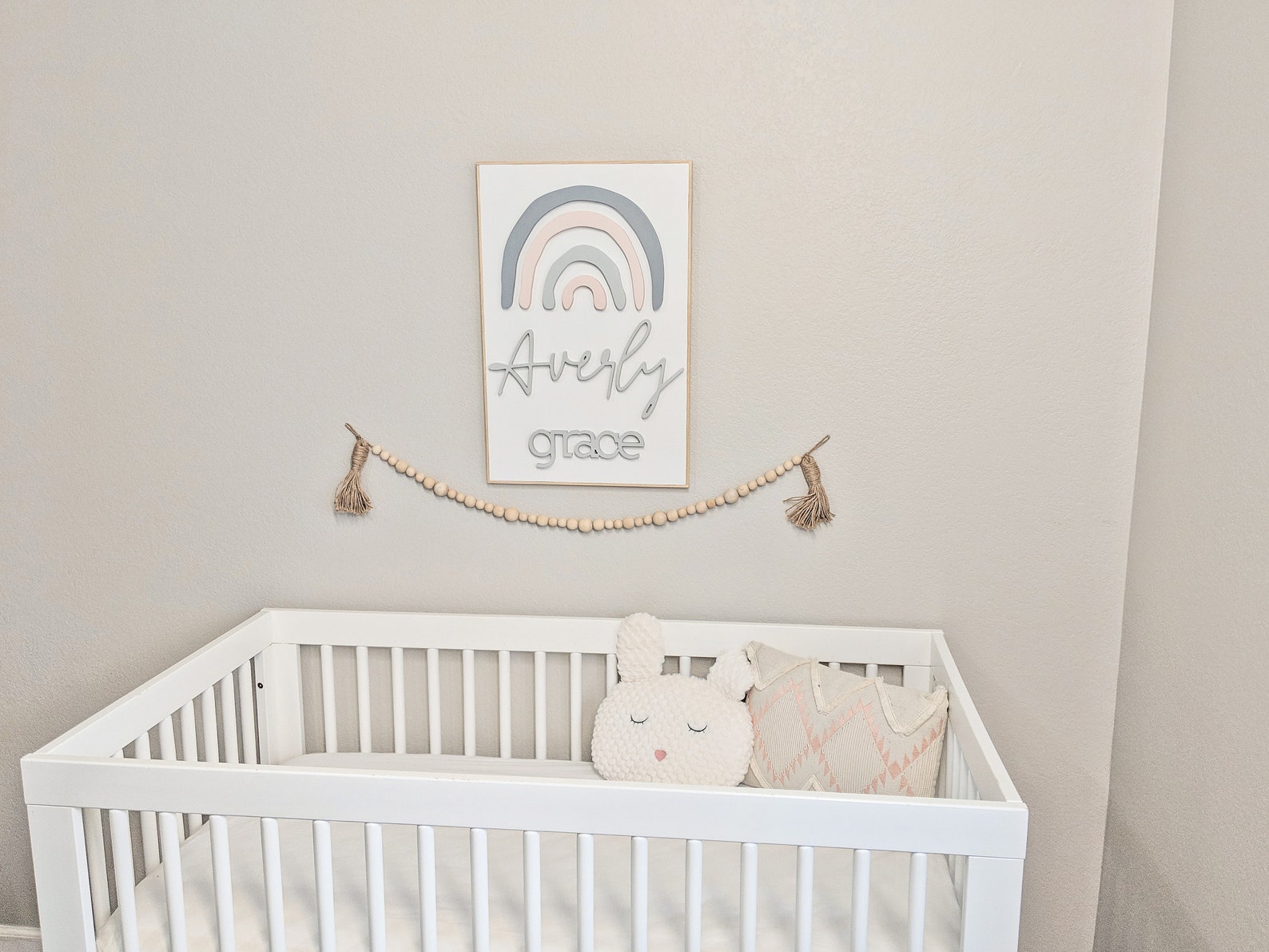 Rainbow Baby Girl Nursery Sign Over the Crib Sign Rainbow | Etsy