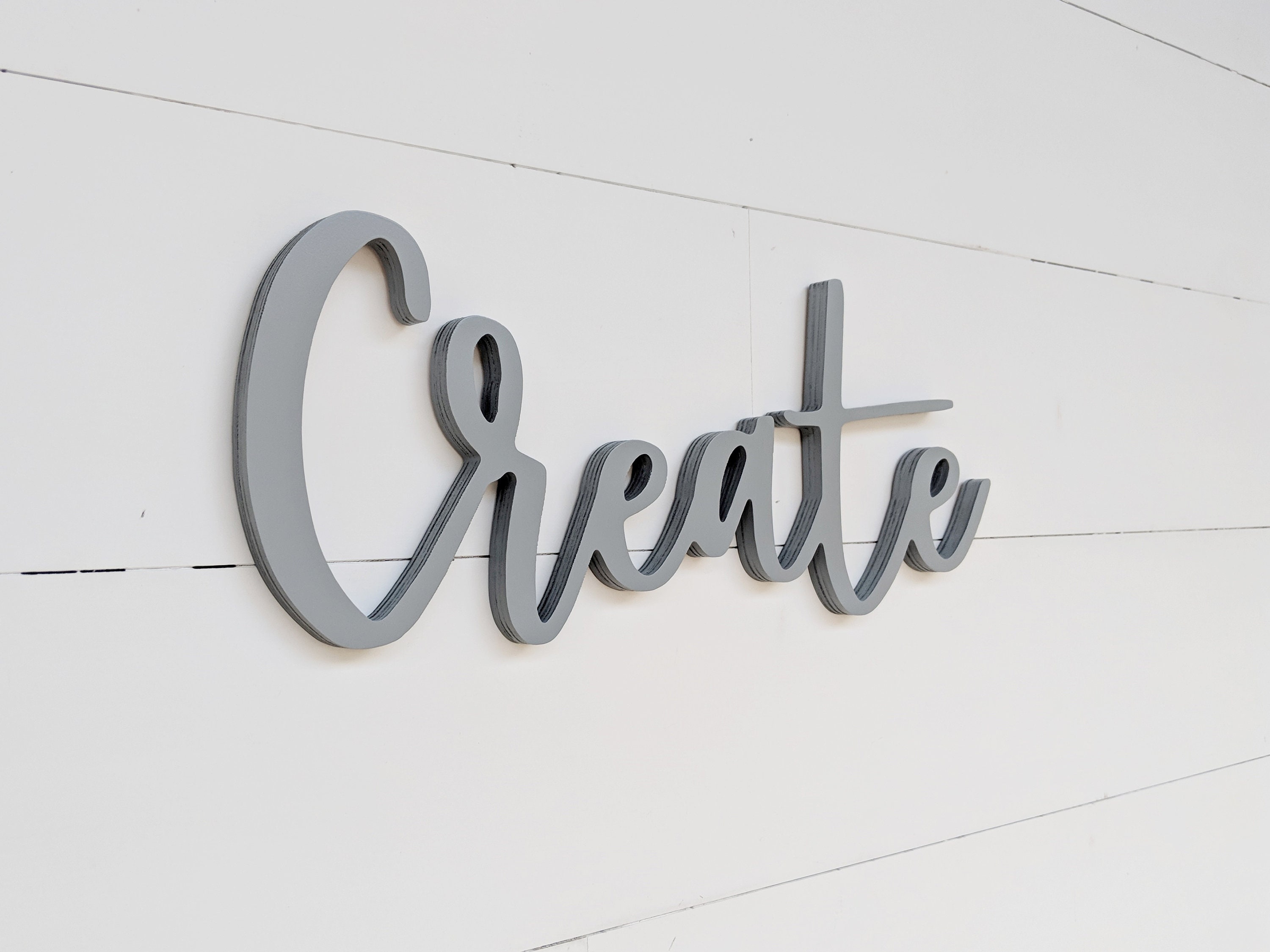 Create Sign Create Word Cutout 1/2 Thick Wooden | Etsy