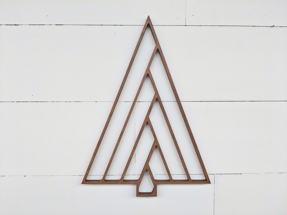 Geometric Forest Trees Wall Art Geometric Wall Decor Tree - Etsy