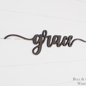 Grace Word Cutout Word Wooden Letters Grace Cutout | Etsy