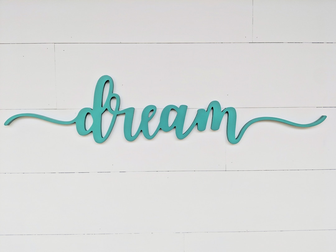 Dream Word Cutout, Wooden Letters Dream Sign, Dream Cutout, Wooden ...