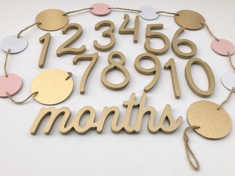 Baby Monthly Milestone Photo Prop Wooden Numbers Sign Baby - Etsy
