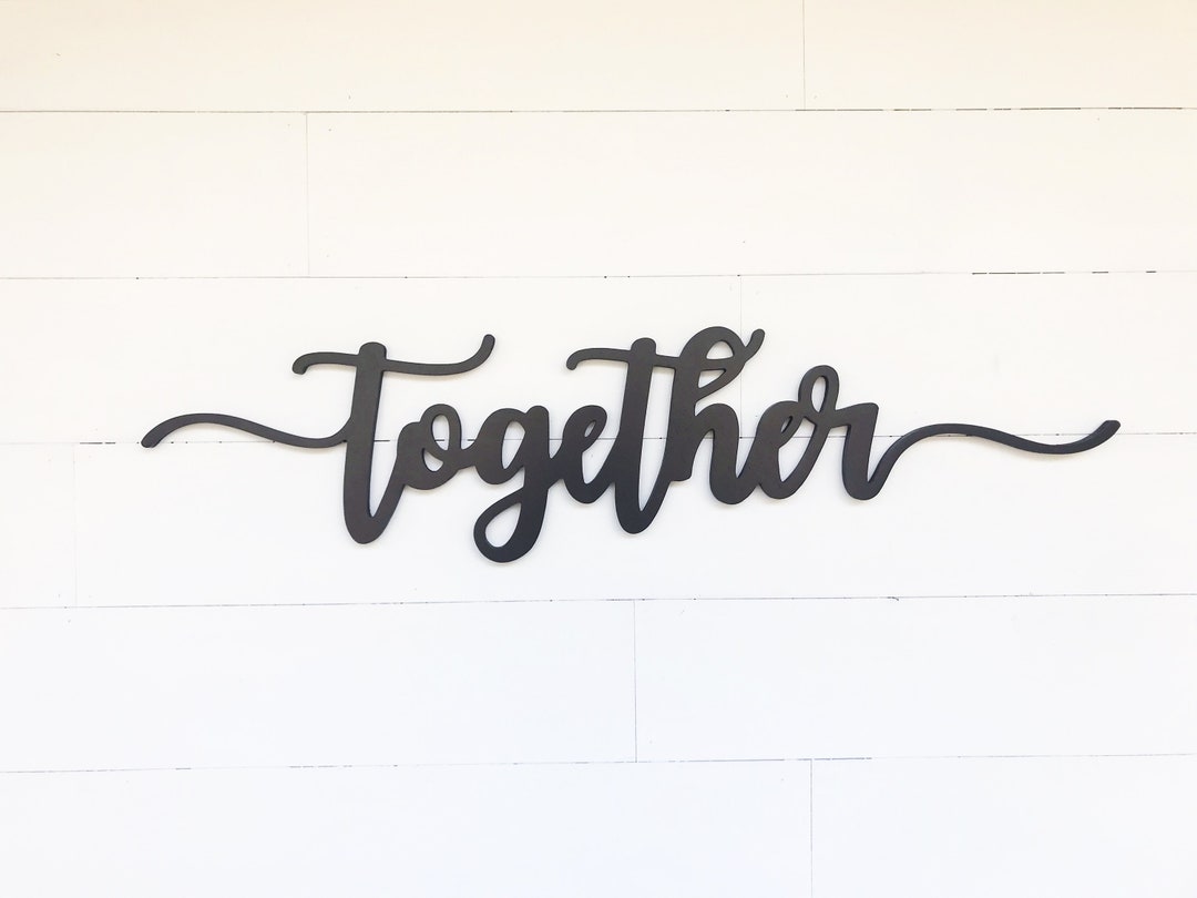 Together Word Cutout | Wooden Letters | Together Sign - Etsy