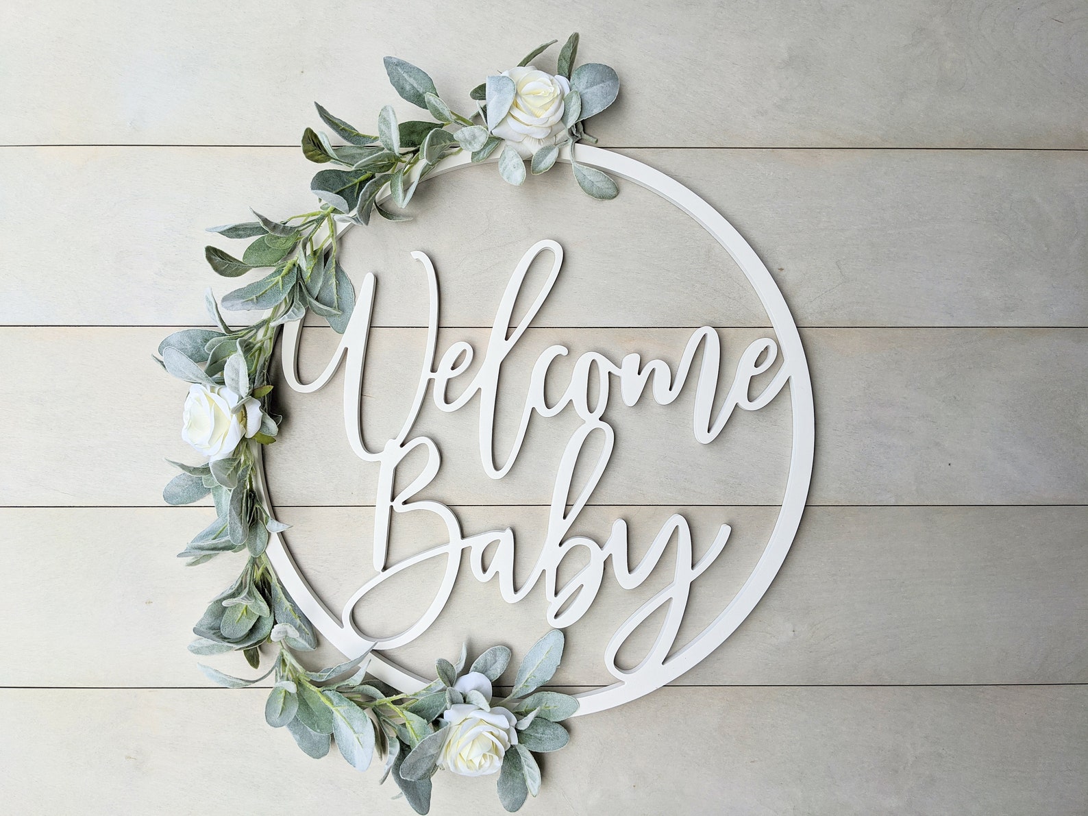 Welcome Baby Wooden Sign Baby Announcement Sign Hospital - Etsy