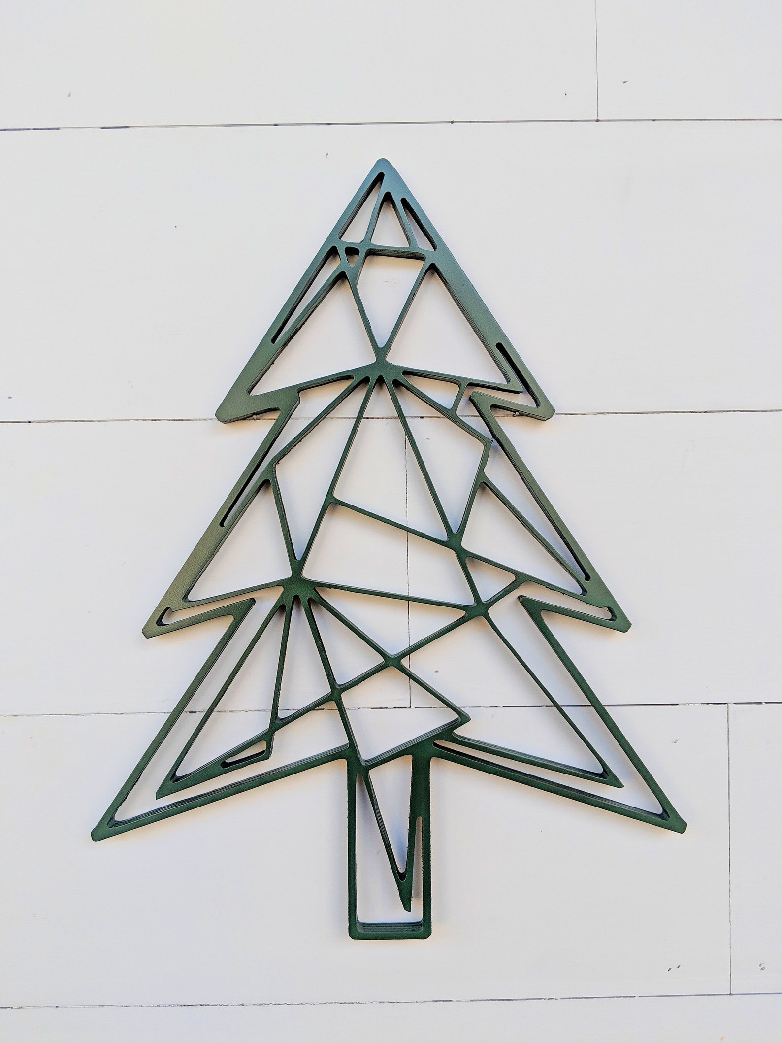 Geometric Christmas Tree Wall Hanging Geometric Christmas | Etsy