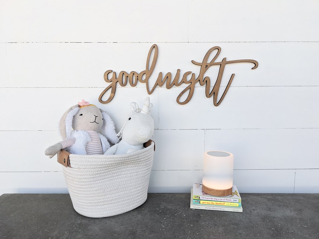 Goodnight Sign: Wooden Letter Cutout, Nursery Decor - Etsy