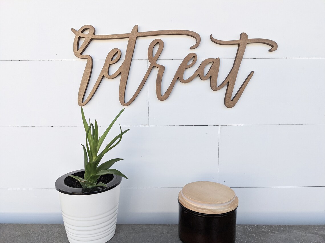 Retreat Sign Retreat Word Cutout 1/2 Thick Wooden - Etsy