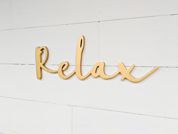 Relax Word Sign