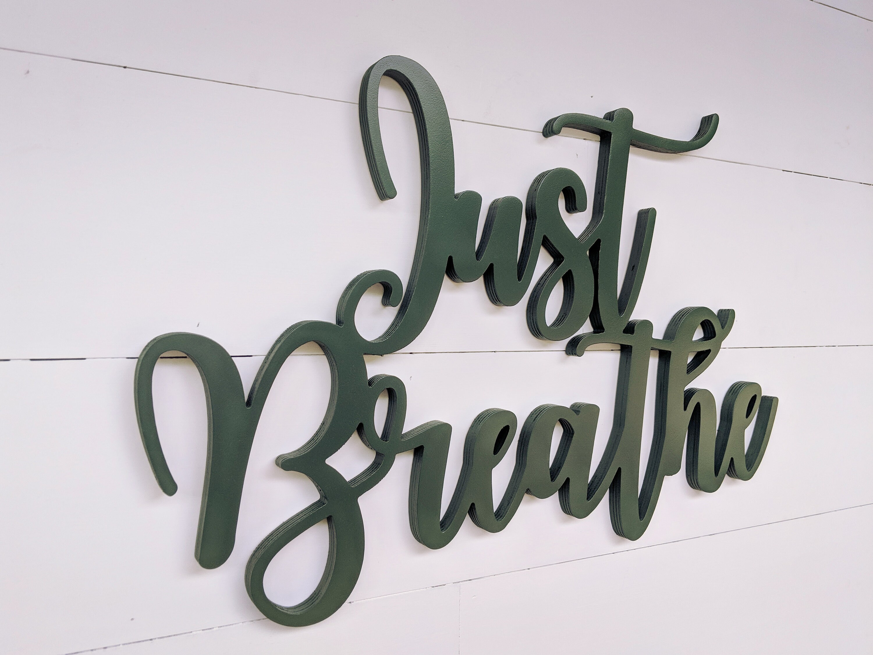 Just Breathe Sign Home Decor Just Breathe Word Cut Out - Etsy